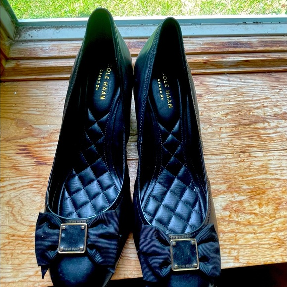 Cole Hahn | Shoes | Ballet Shoe Like New Wedge Heel Black Cole Hahn ...